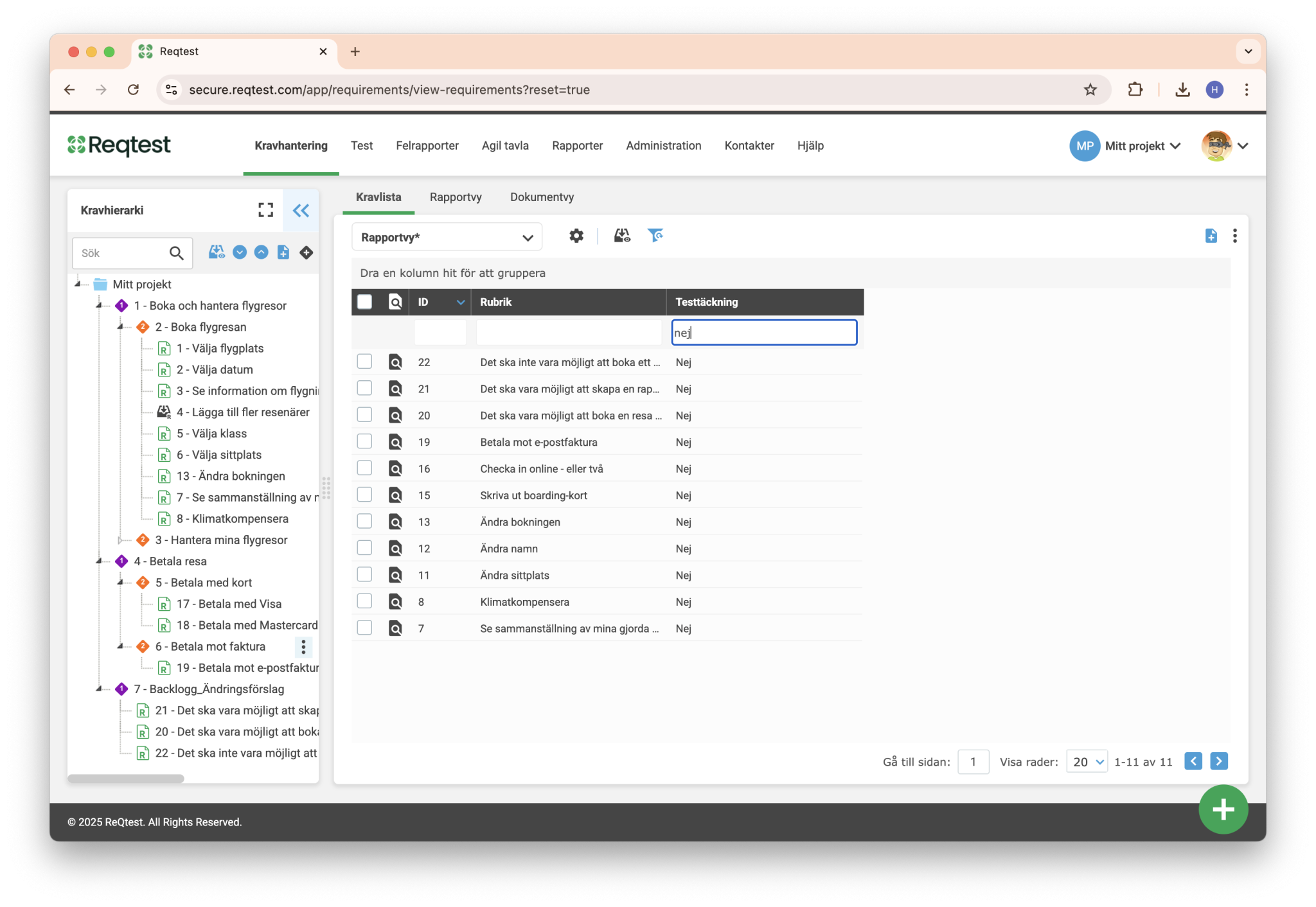 Shared Features - Reqtest Help